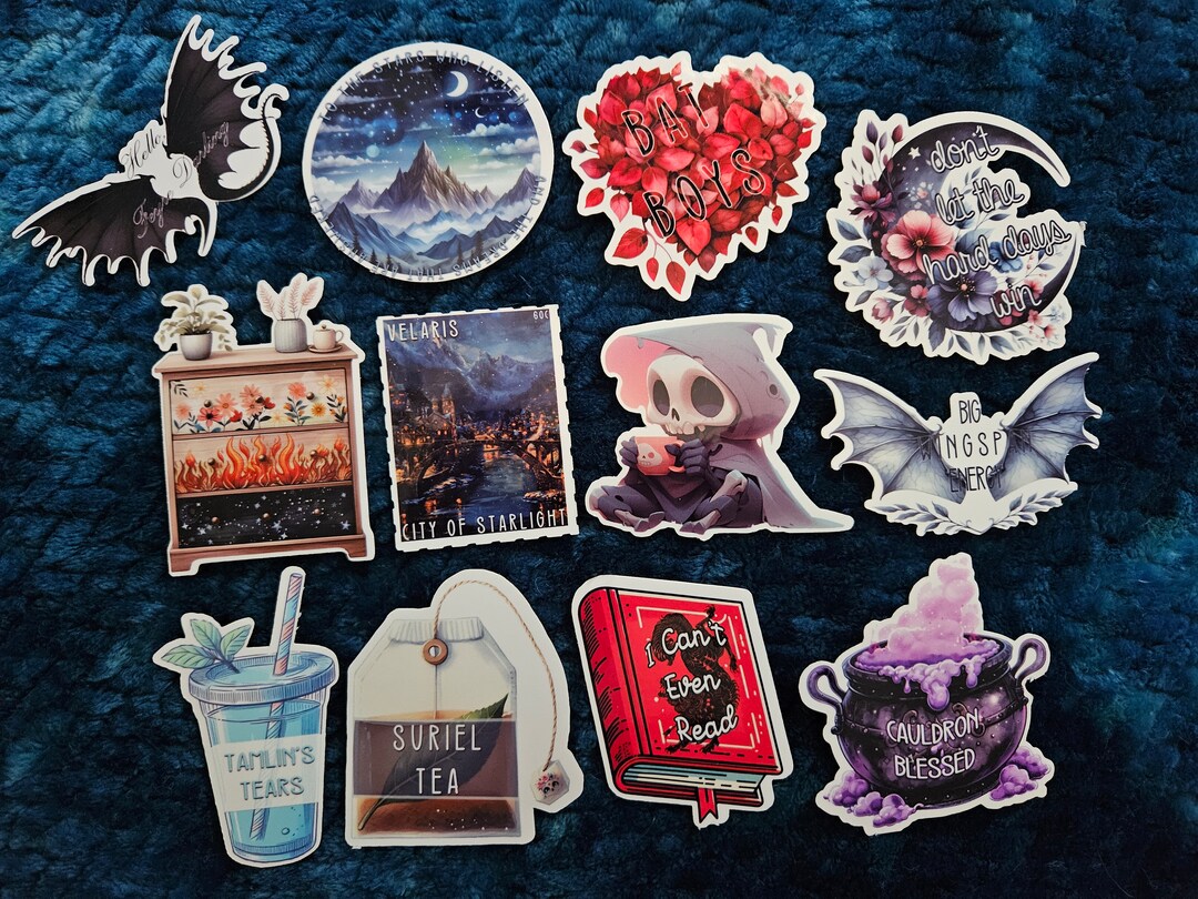 Die Cut Sticker Packs, 12 Die Cut Stickers, Waterproof Stickers ...
