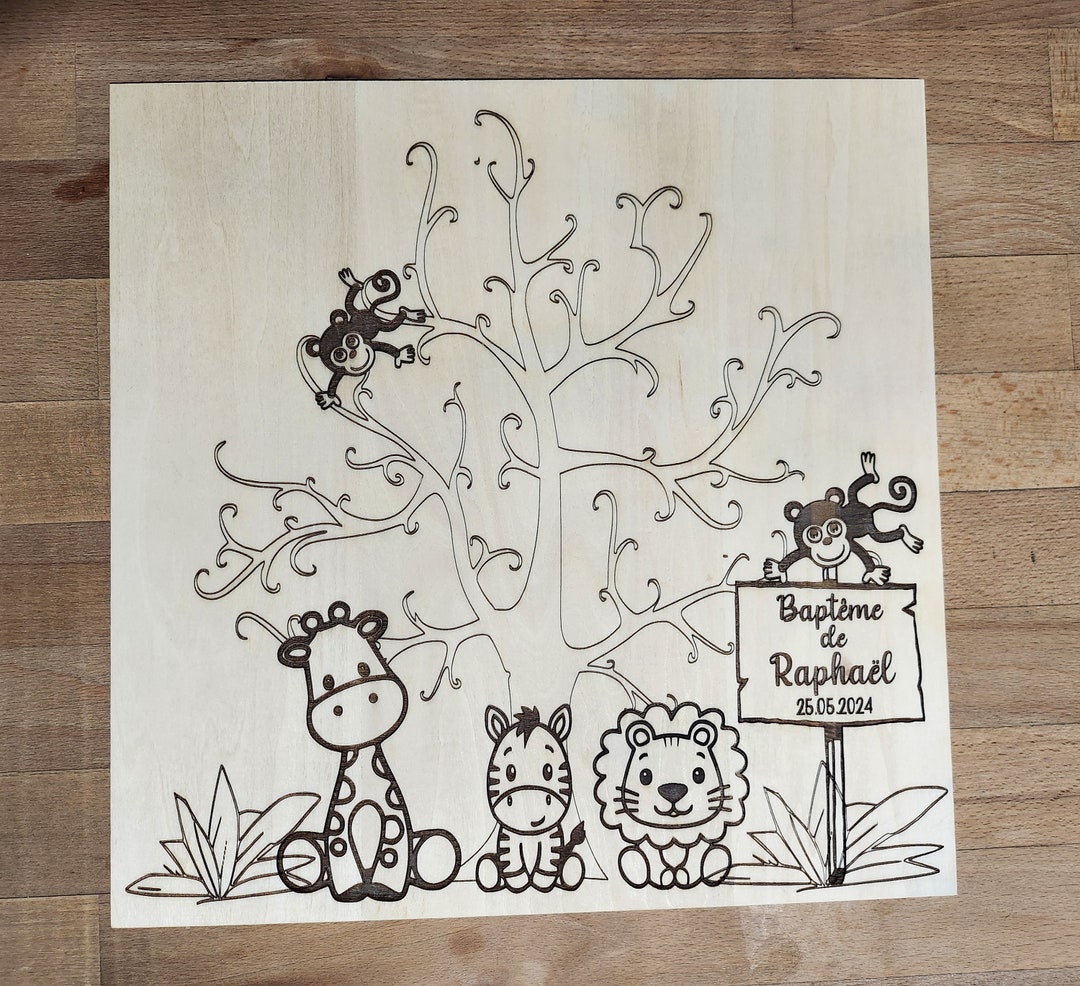 Trees With Personalized Wooden Imprint - Etsy