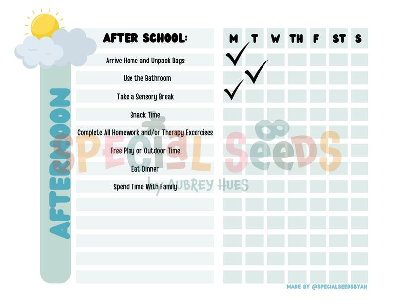 Printable Daily Routine Chart for Kids | Visual Schedule for Special ...