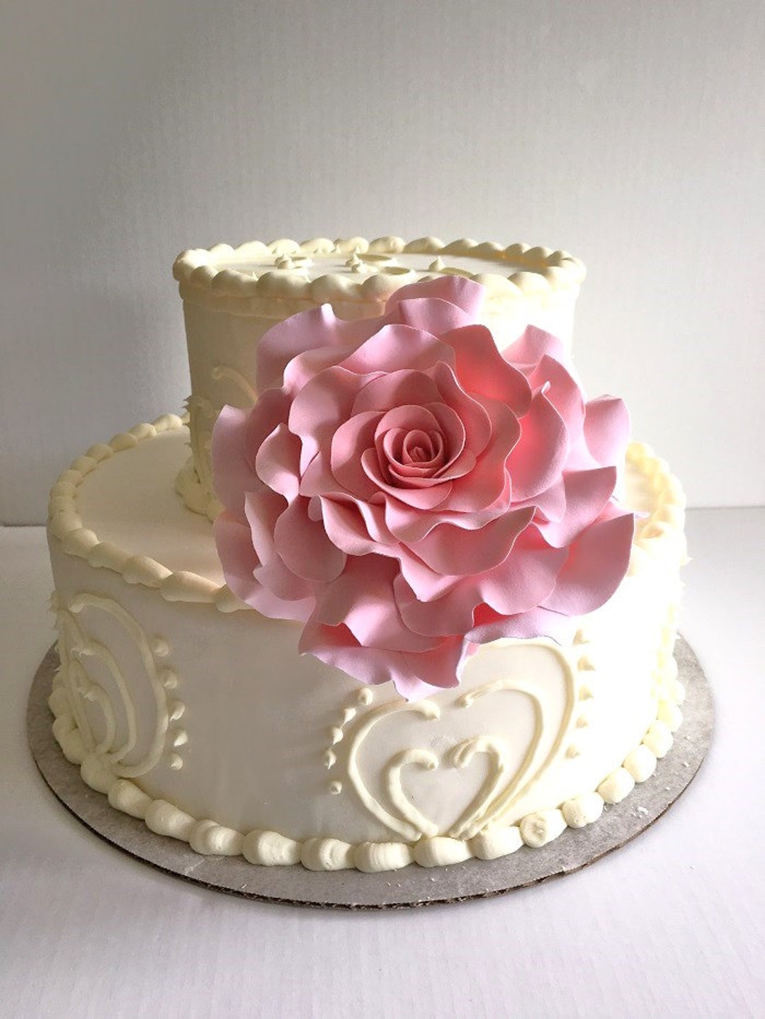 Rose Cake Topper Wedding Cake Topper Flower Cake Design Blush Rose Cake ...