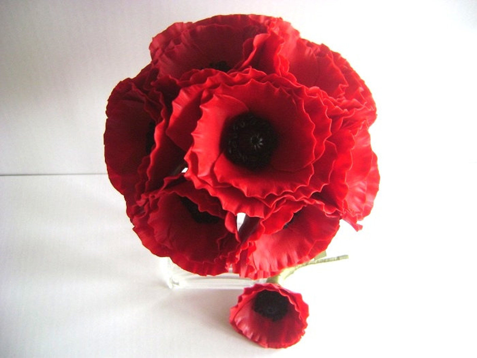 Poppies Wedding Bouquet Bridal Bridesmaid Bouquet Wedding | Etsy