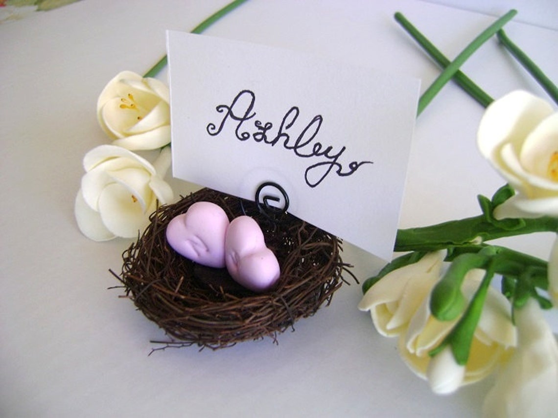 Wedding Place Card Holder/ Favor. Heart Place Card | Etsy