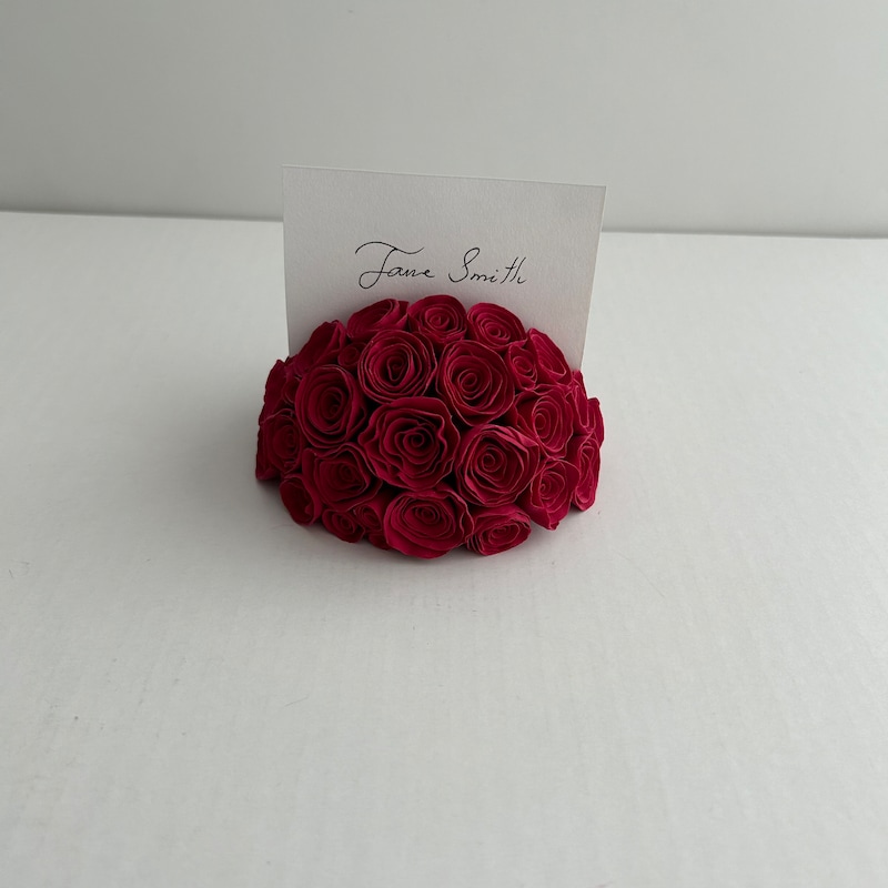 Rose Name Card Holder - Etsy