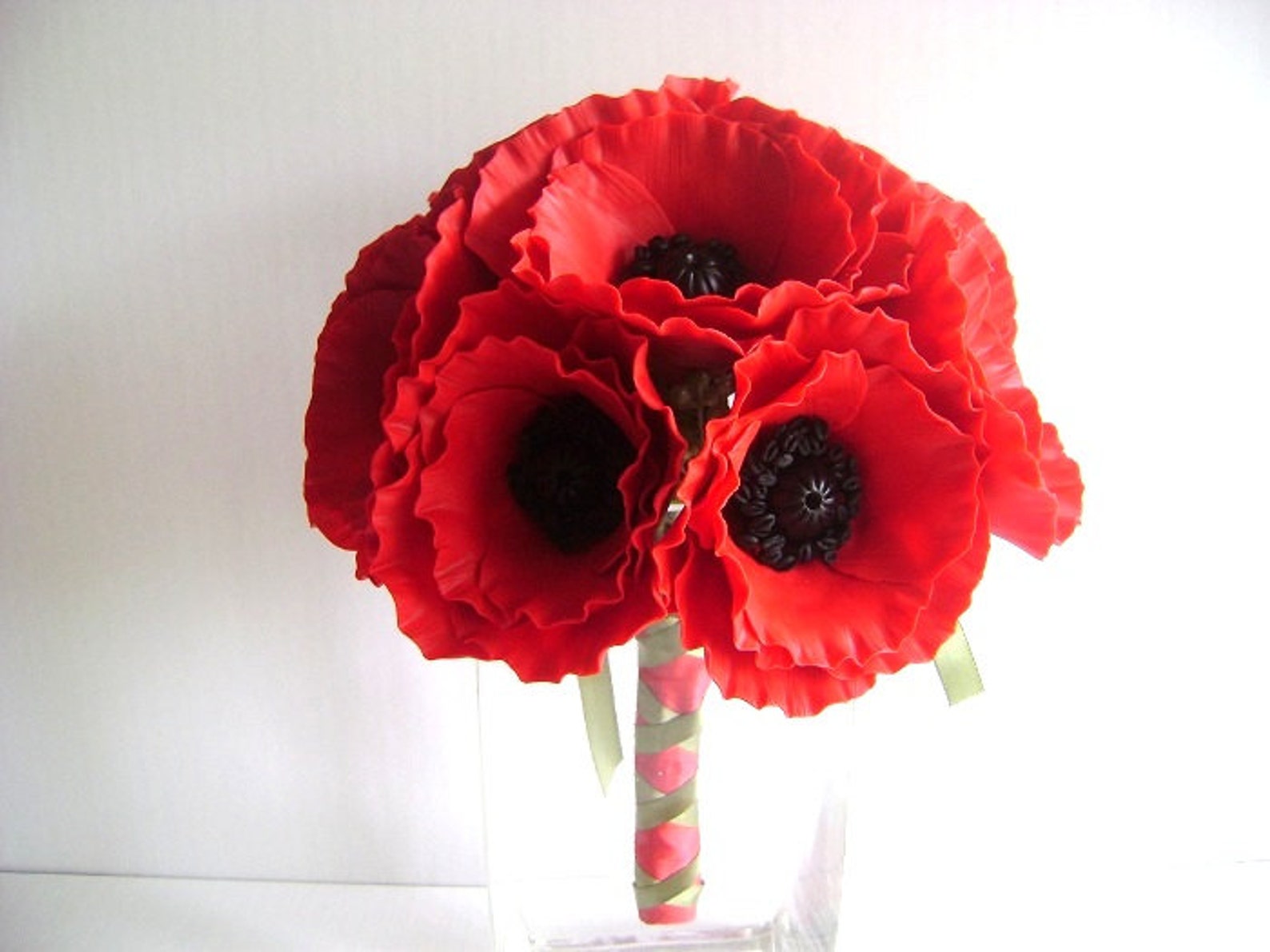 Ramo de novia de amapolas Ramo de dama de honor nupcial Flores - Etsy ...