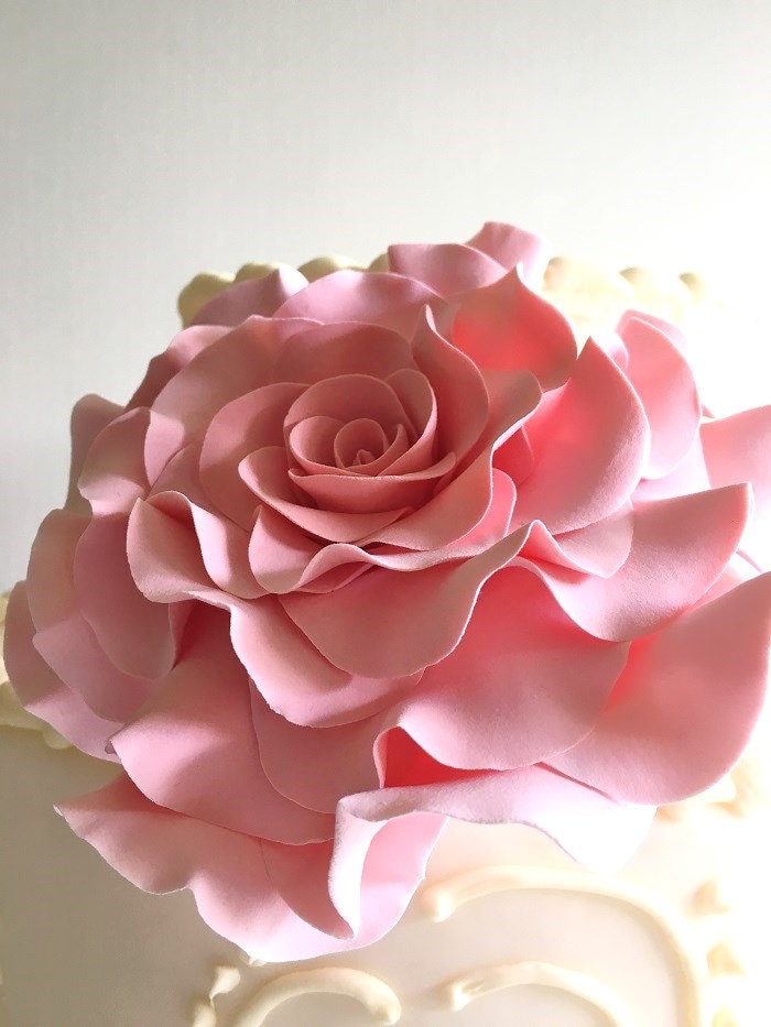 Rose Cake Topper Wedding Cake Topper Flower Cake Design Blush Rose Cake ...