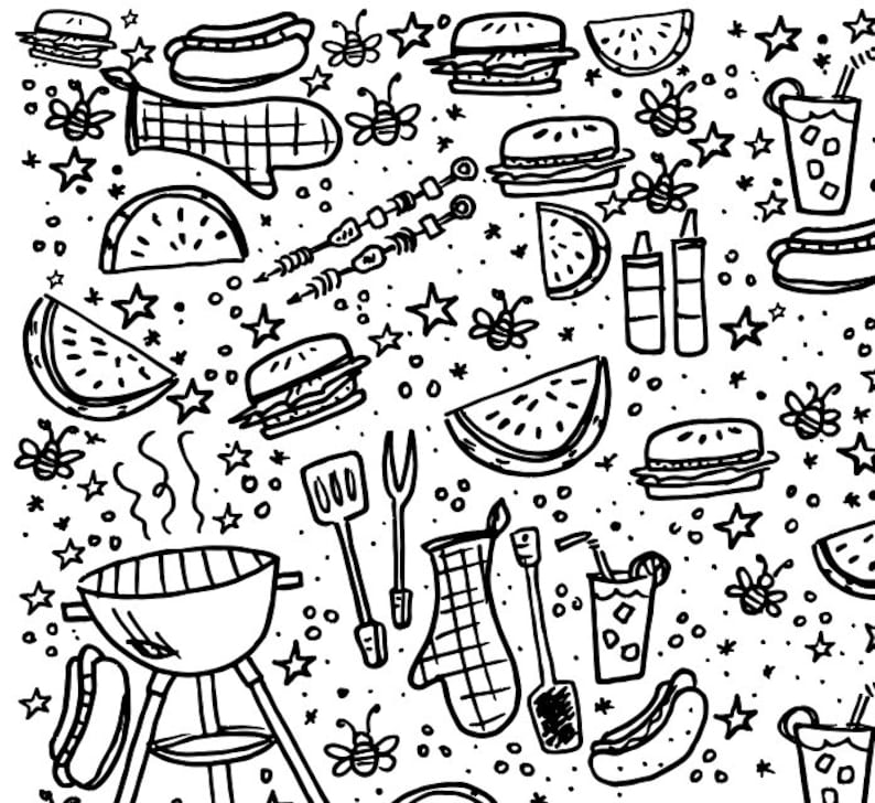 Barbecue Coloring Pages