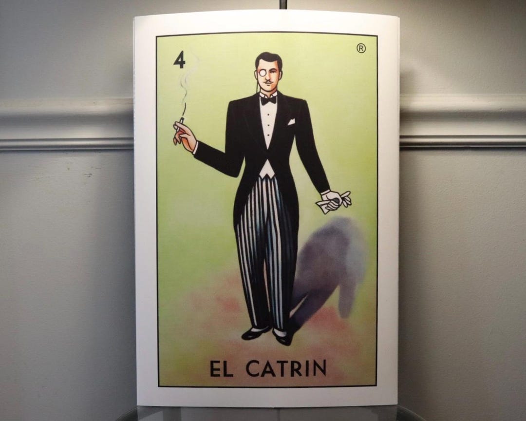 Physical Product! El Catrin (the Gentleman) Loteria Card Print | 13x19 ...