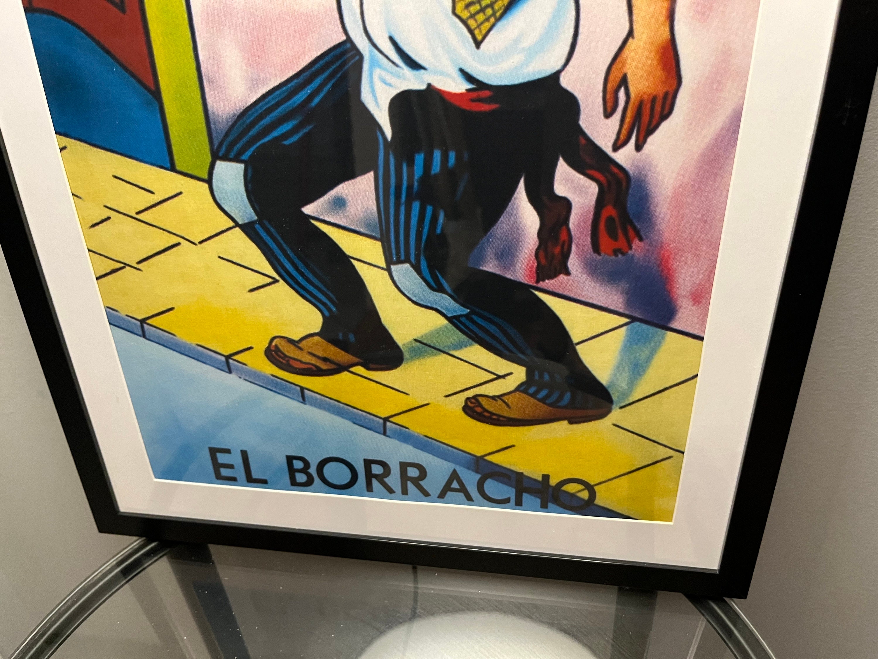 Physical Product! El Borracho Loteria Card Framed Print With Mat ...