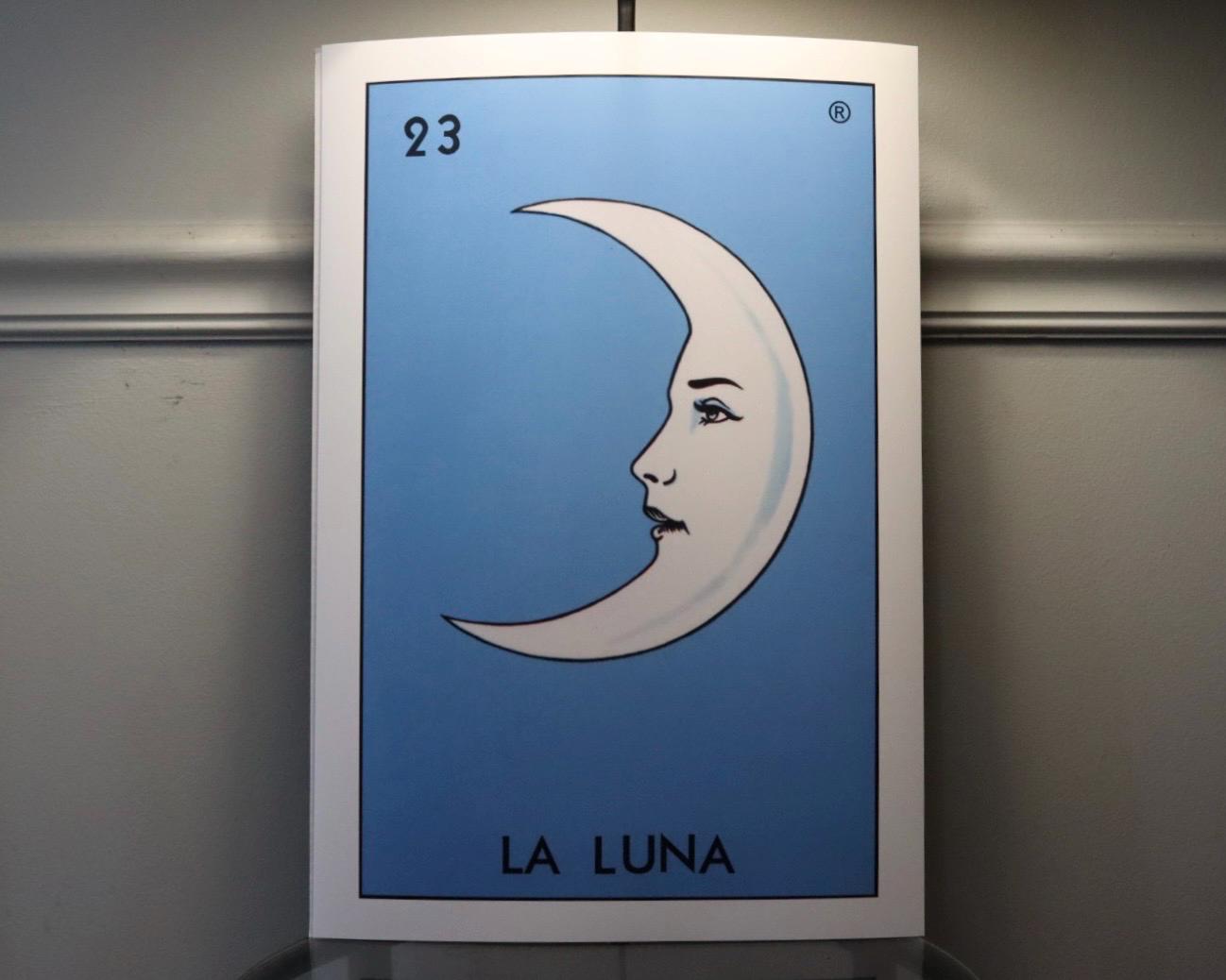 Physical Product! La Luna (the Moon) Loteria Card Print | 13x19 Vintage ...