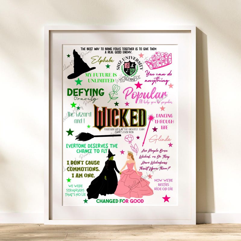 Wicked the Musical Wall Poster - Etsy
