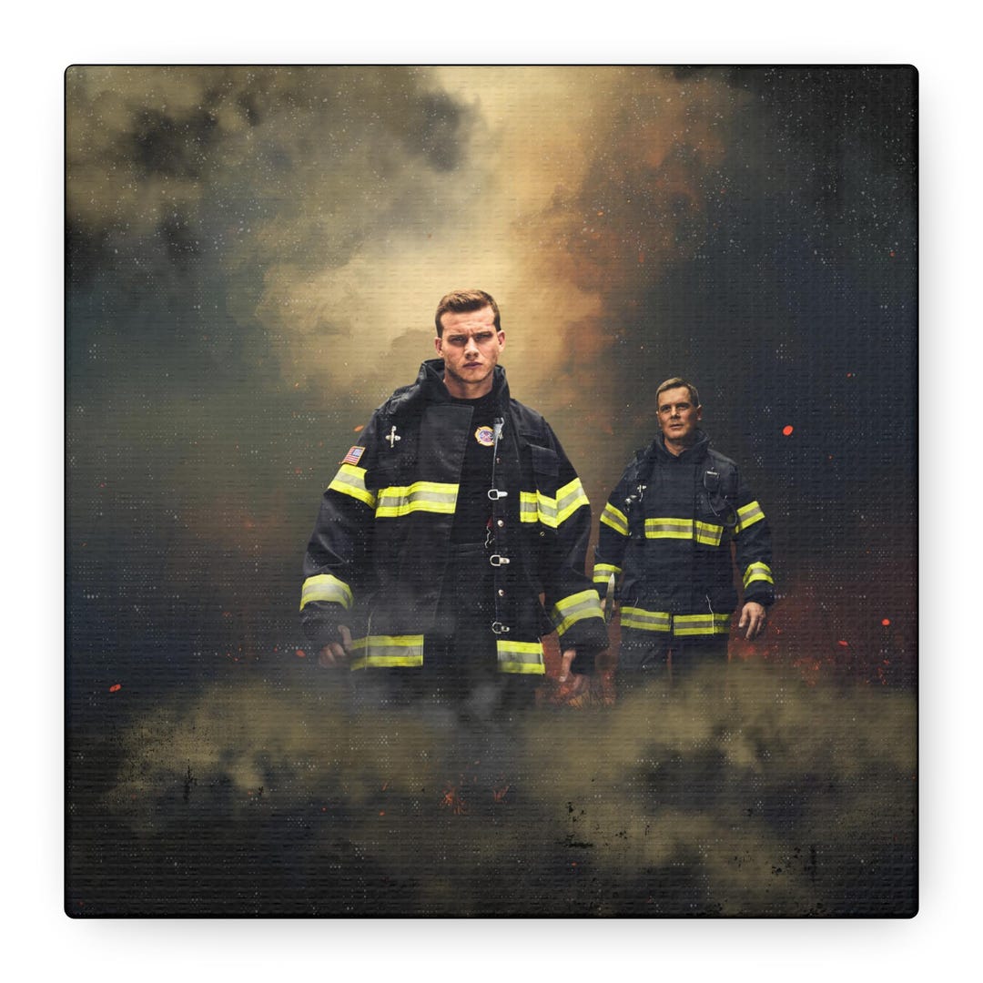 911 Buck and Bobby 6x6 Canvas Print, 9-1-1 Oliver Stark, Buddie ...