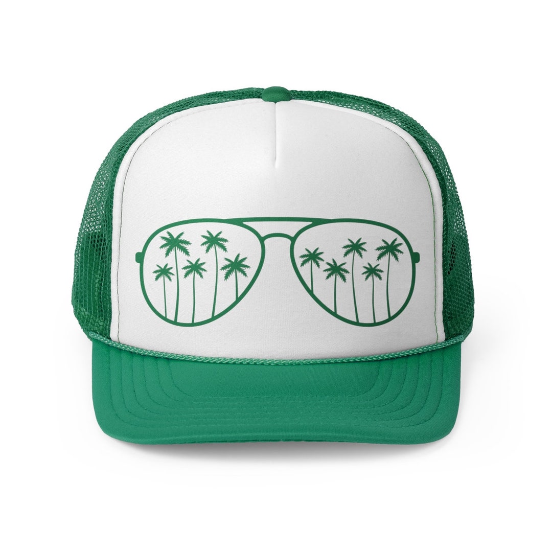 Sunglasses Palm Tree Vacation Hat, Unisex, Summer Hat, Lake Hat, Spring ...