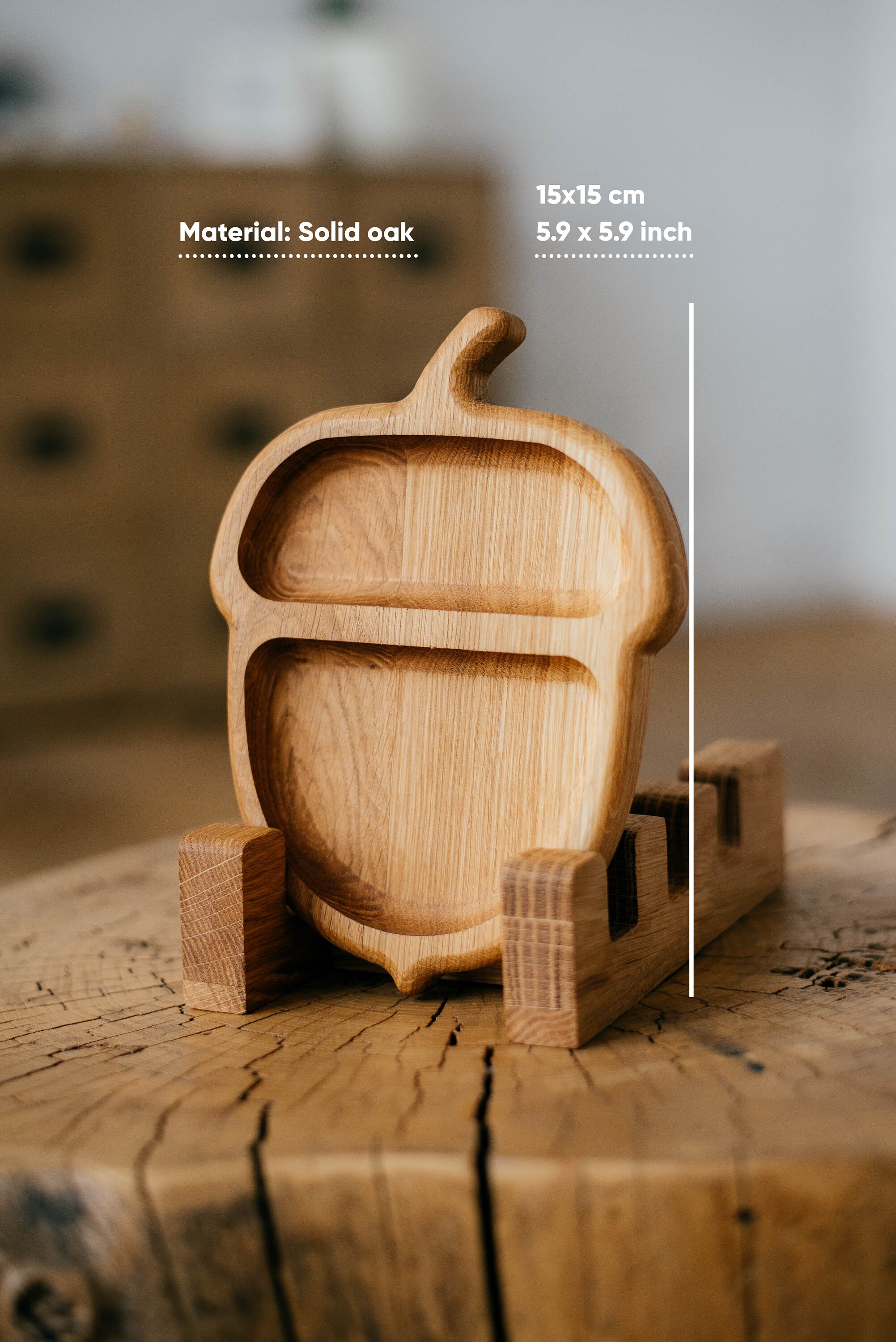 Kids Wooden Plate, Funny Wooden Serving Plates, Wooden Squirrel Tray ...