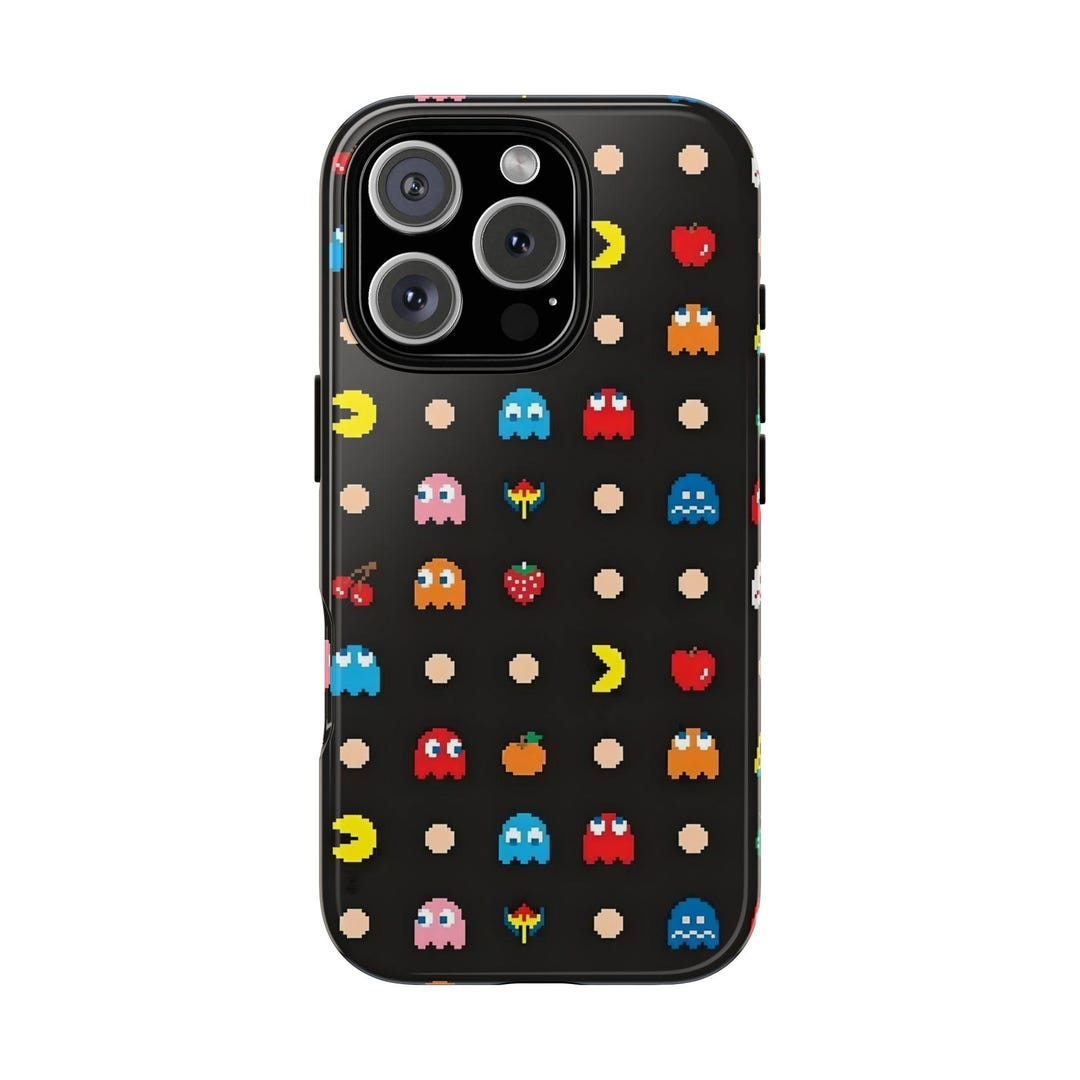 Vintage Pac Man Phone Case, Retro Gaming, Nostalgic, iPhone 16 15 14 13 ...