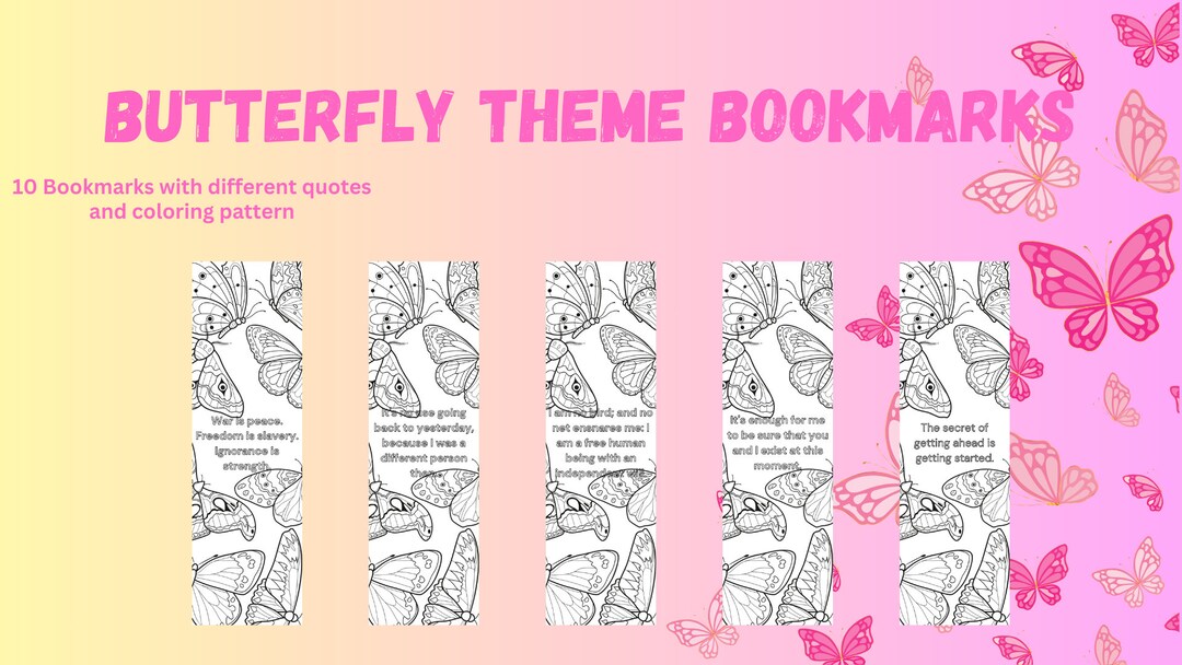 10 Printable Coloring Bookmarks INSTANT DOWNLOAD Color Your Own ...
