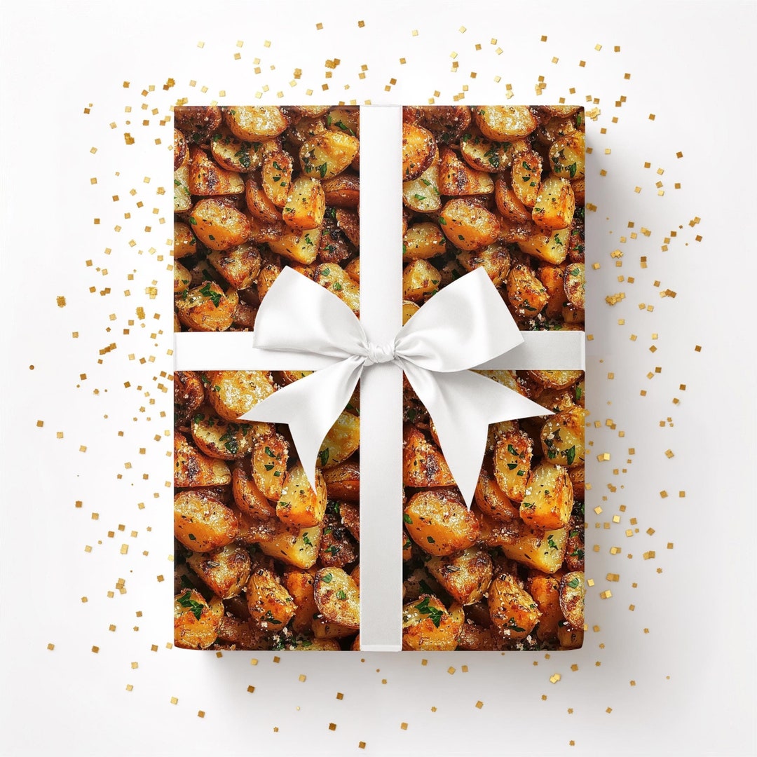 Roasted Potatoes Roasted Potatoes Gift Wrap Roasted Potatoes Wrapping ...