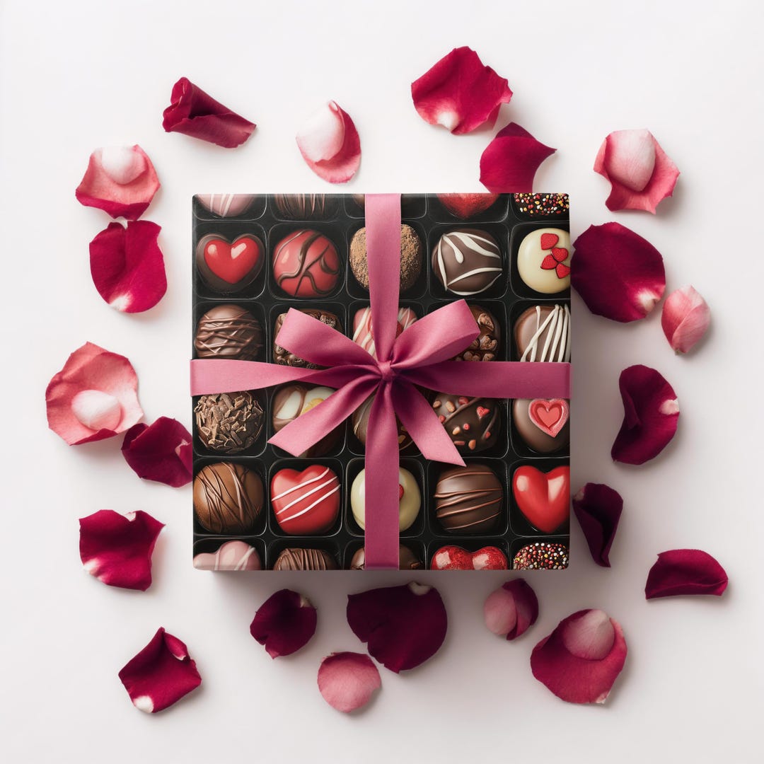 Box of Chocolates Wrapping Paper: Chocolate Candy Gift Wrap - Etsy