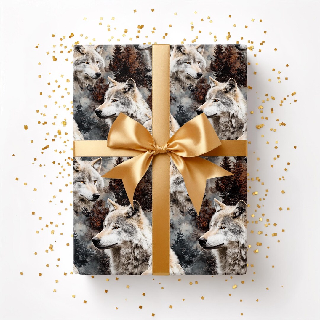 Dire Wolf Gift Wrap - Canine Gift Wrap, Dire Wolf Wrapping Paper, Wolf ...