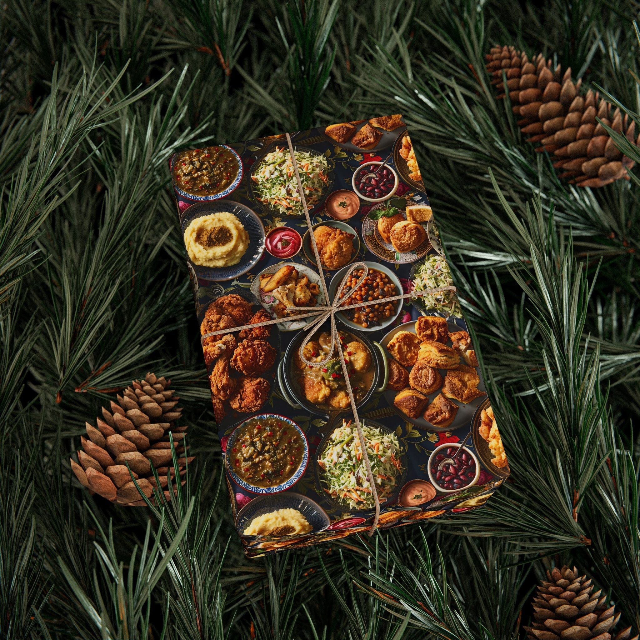 Southern Fried Chicken Supper Fried Chicken Gift Wrap Southern Food ...