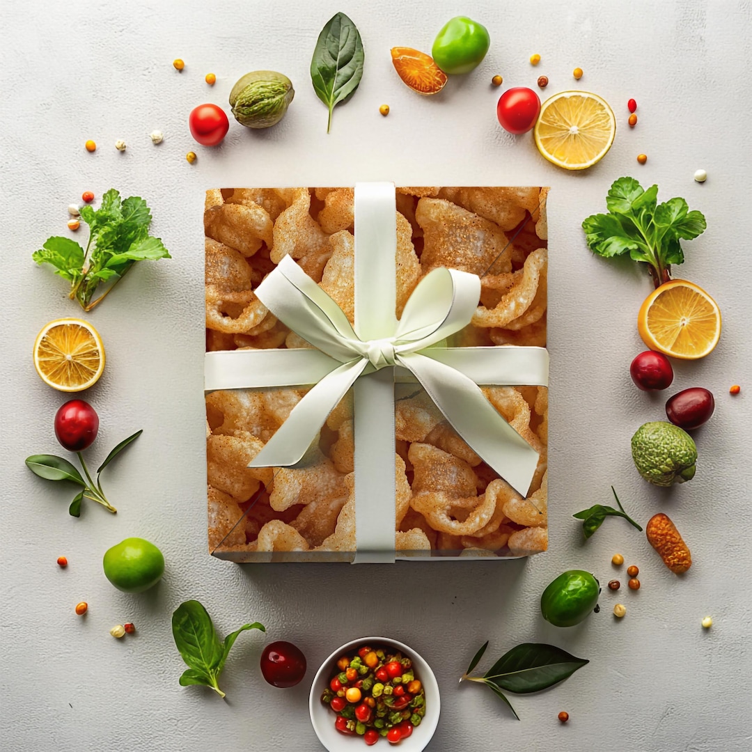 Pork Rinds Pork Rinds Wrapping Paper Pork Rinds Gift Wrap Snacks ...