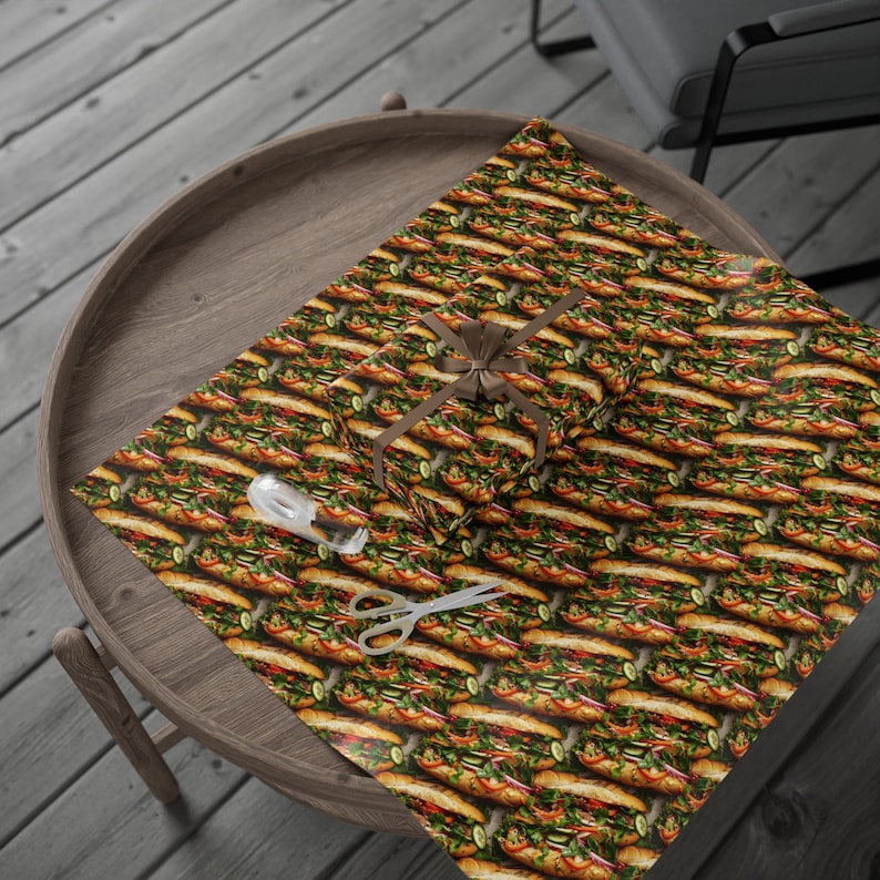 Banh Mi Sandwich Banh Mi Sandwich Gift Wrap Vietnamese Food Unique Gift ...