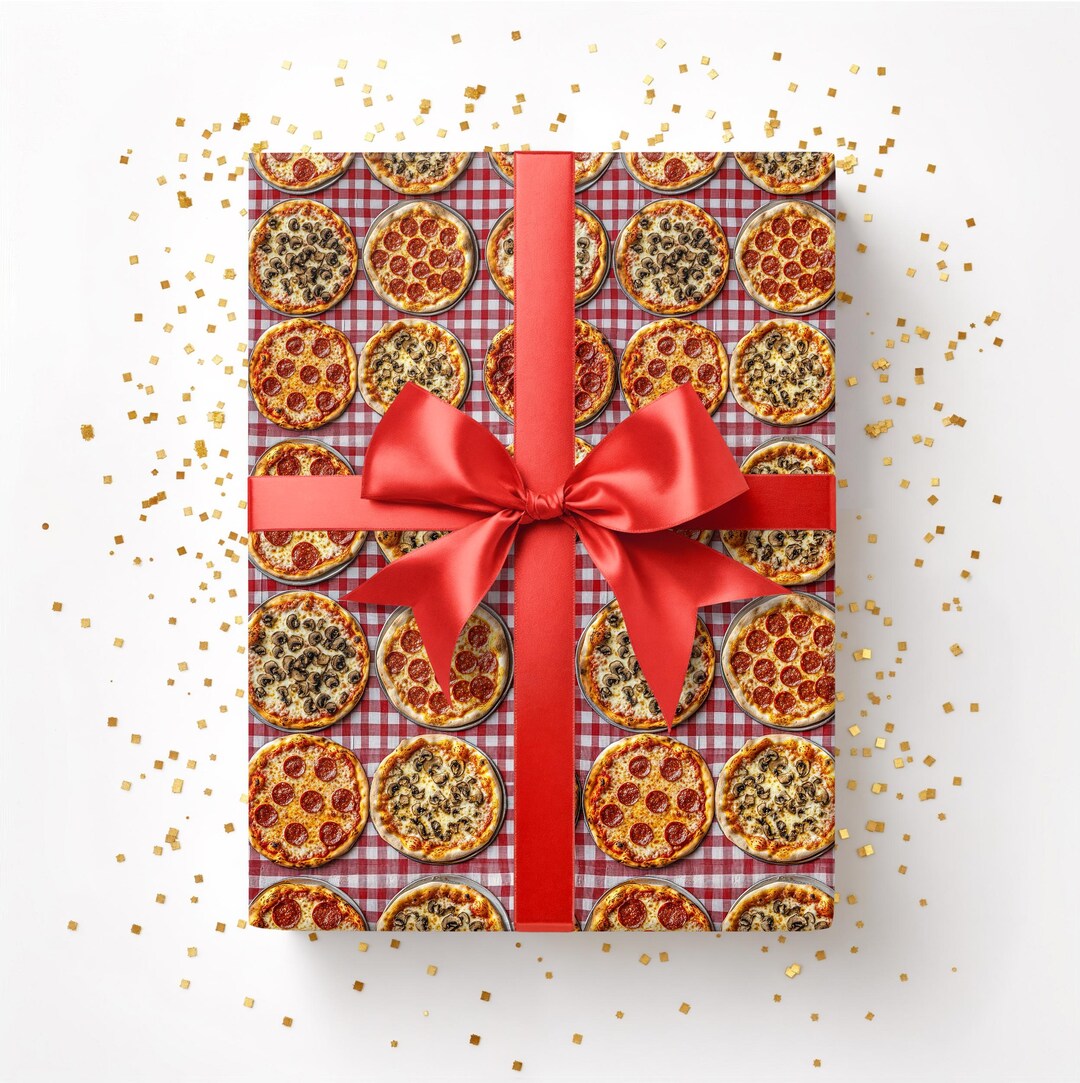 Pizza Gift Wrap - Pizza Wrapping Paper, Junk Food, Foodie Gift Wrap - Etsy