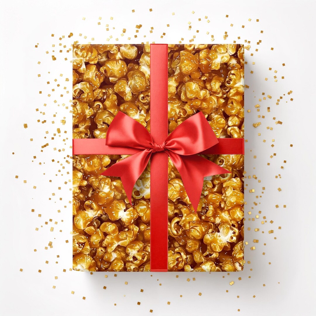 Caramel Popcorn Caramel Popcorn Gift Wrap Caramel Popcorn Wrapping ...