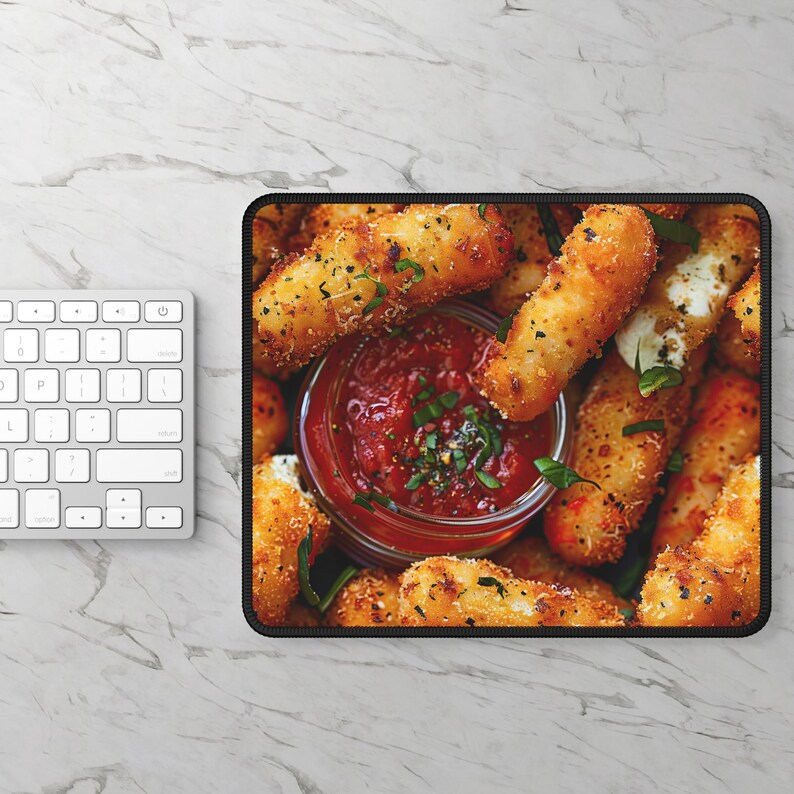 Fried Mozzarella Stick Gaming Mouse Pad | 9" X 7" | Fried Mozzarella ...