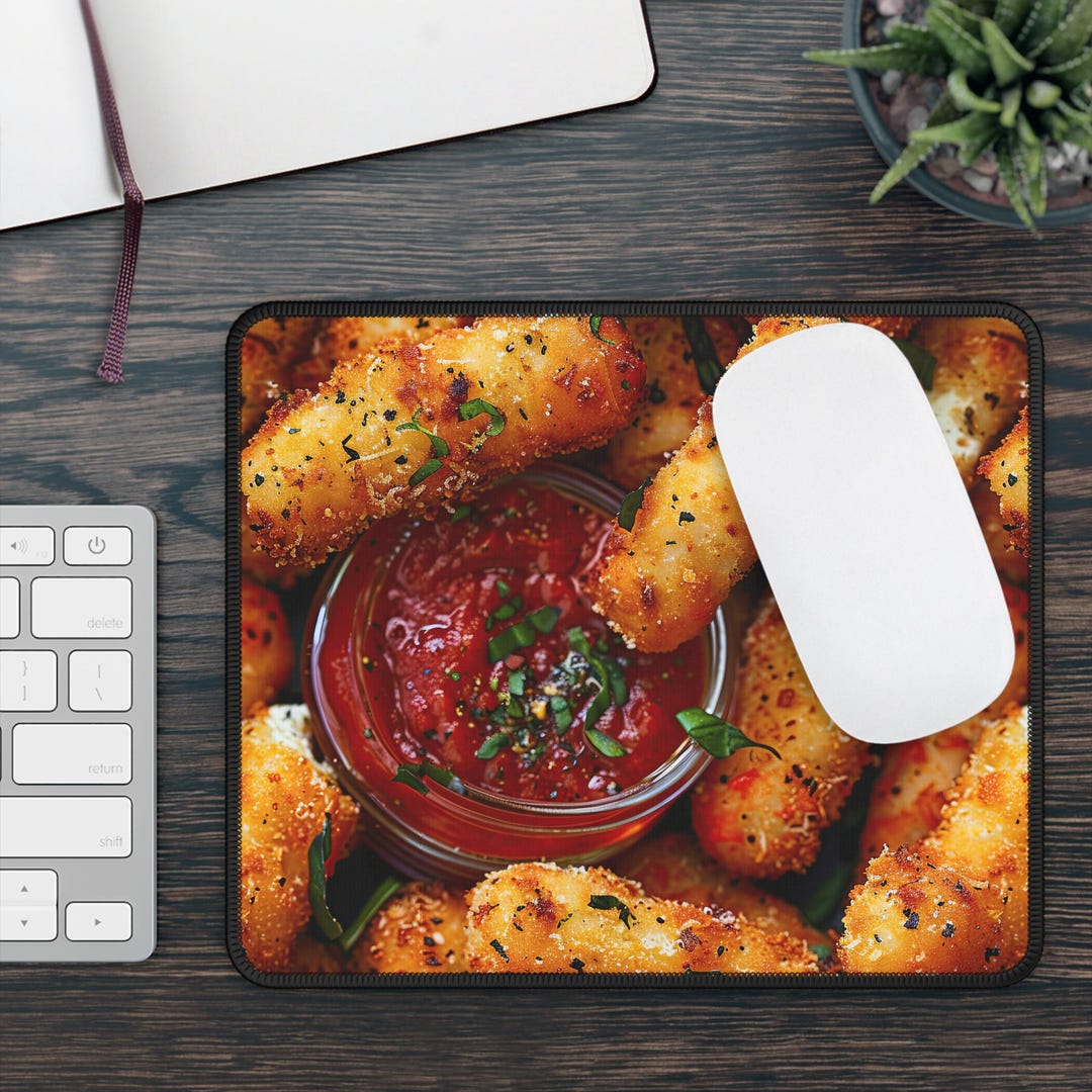 Fried Mozzarella Stick Mouse Pad: Foodie Desk Accessory (9" X 7") - Etsy