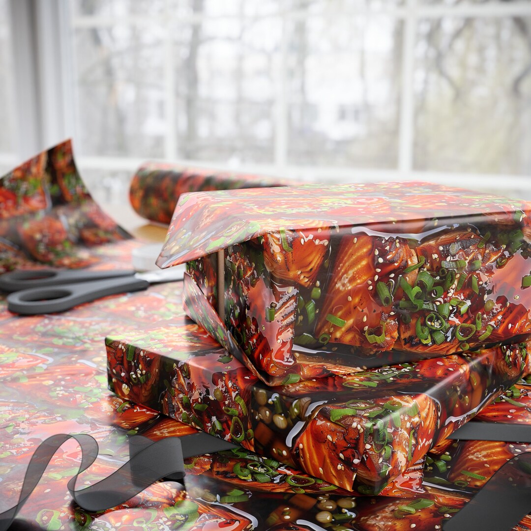 Teriyaki Salmon Teriyaki Salmon Gift Wrap Teriyaki Salmon Wrapping ...
