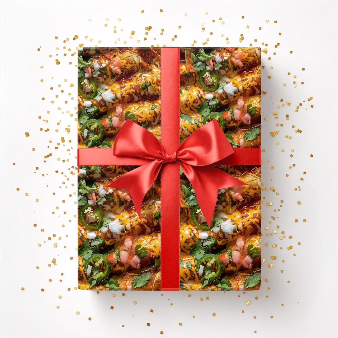 Enchiladas Wrapping Paper: Mexican Food Gift Wrap - Etsy