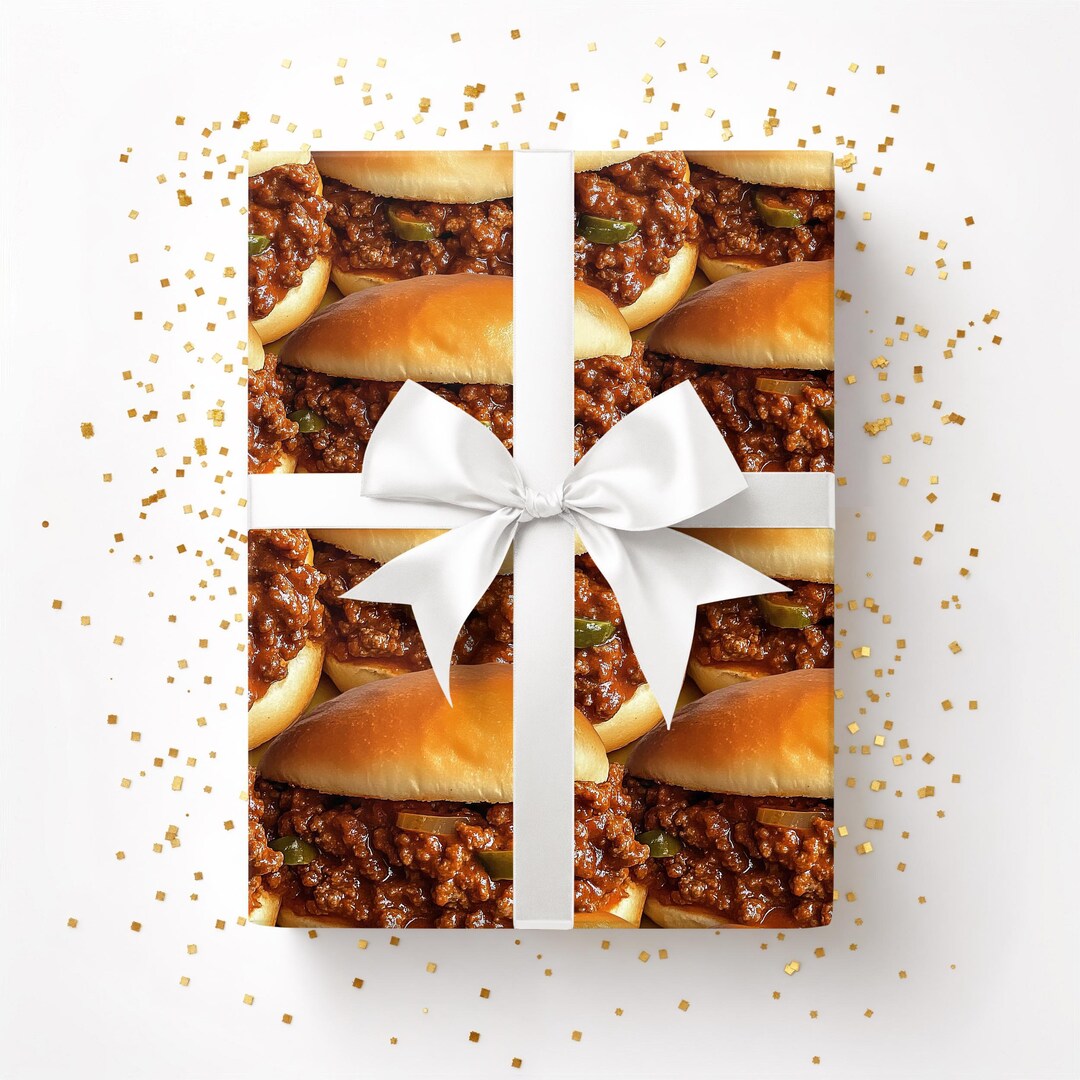 Sloppy Joes, Sloppy Joe Gift Wrap, Sloppy Joe Wrapping Paper, Meat ...