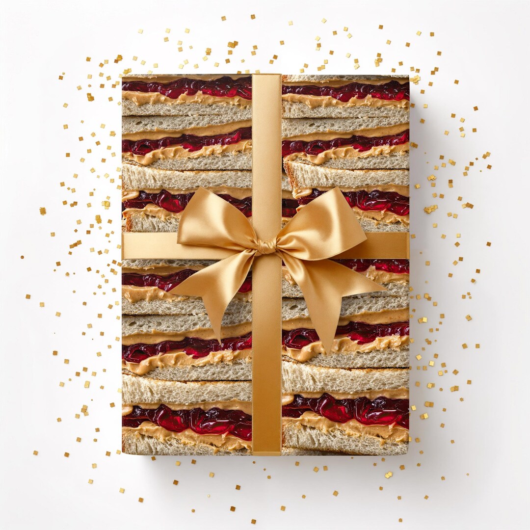 PB & J Peanut Butter and Jelly Gift Wrap Peanut Butter and Jelly ...