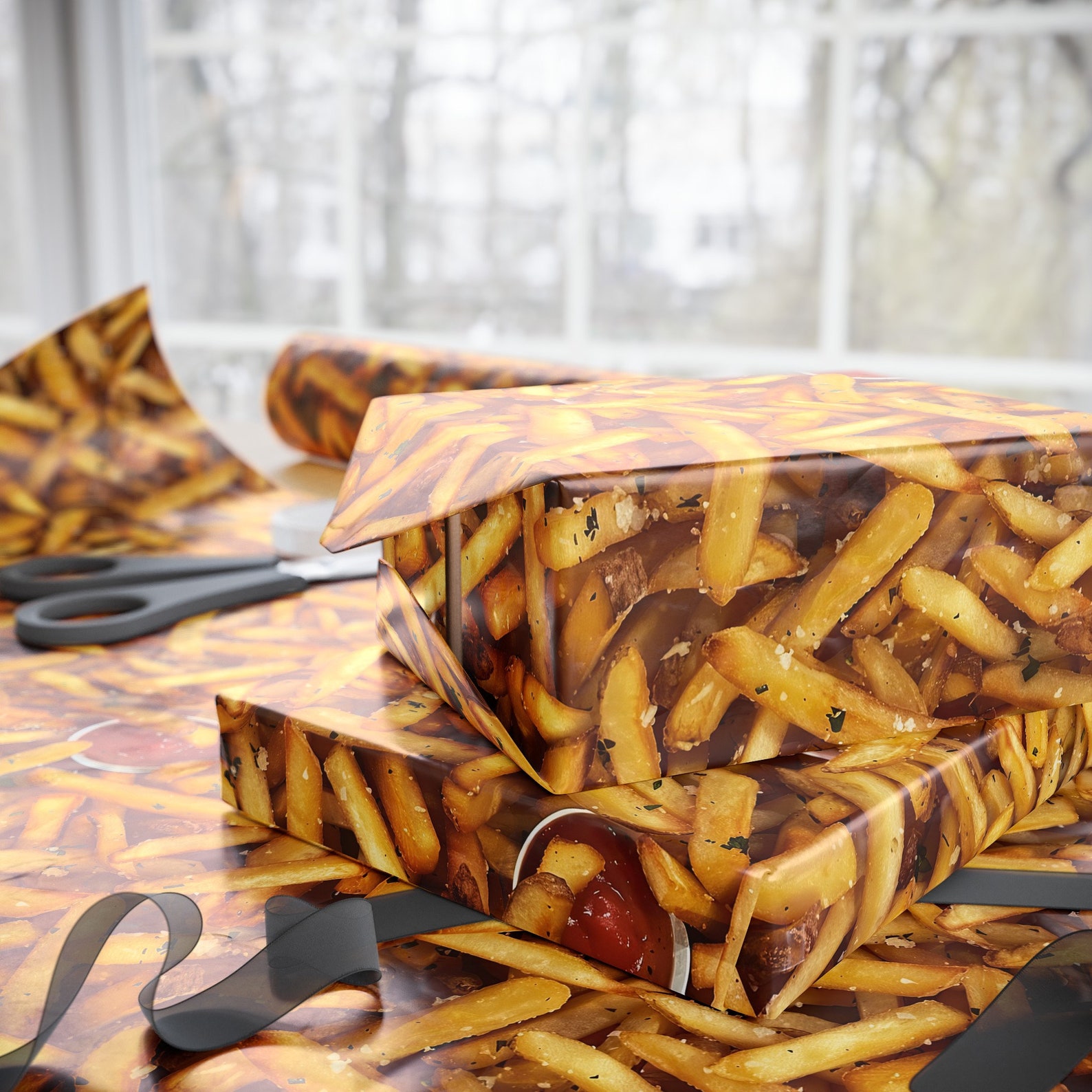 French Fries Fries Frites French Fry Gift Wrap French Fry Wrapping ...