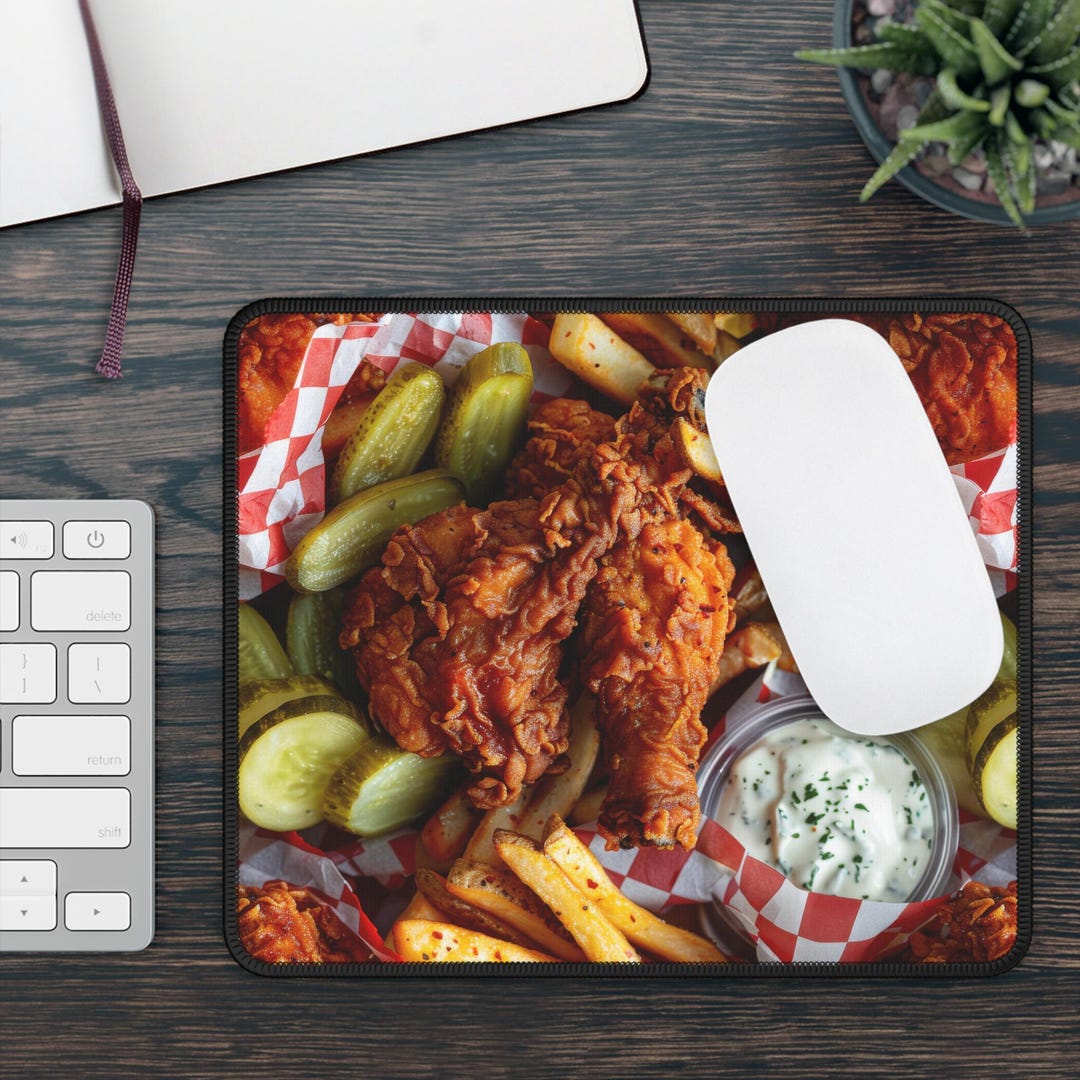 Nashville Hot Chicken Gaming Mouse Pad | Fried Chicken | Gift | Desk ...