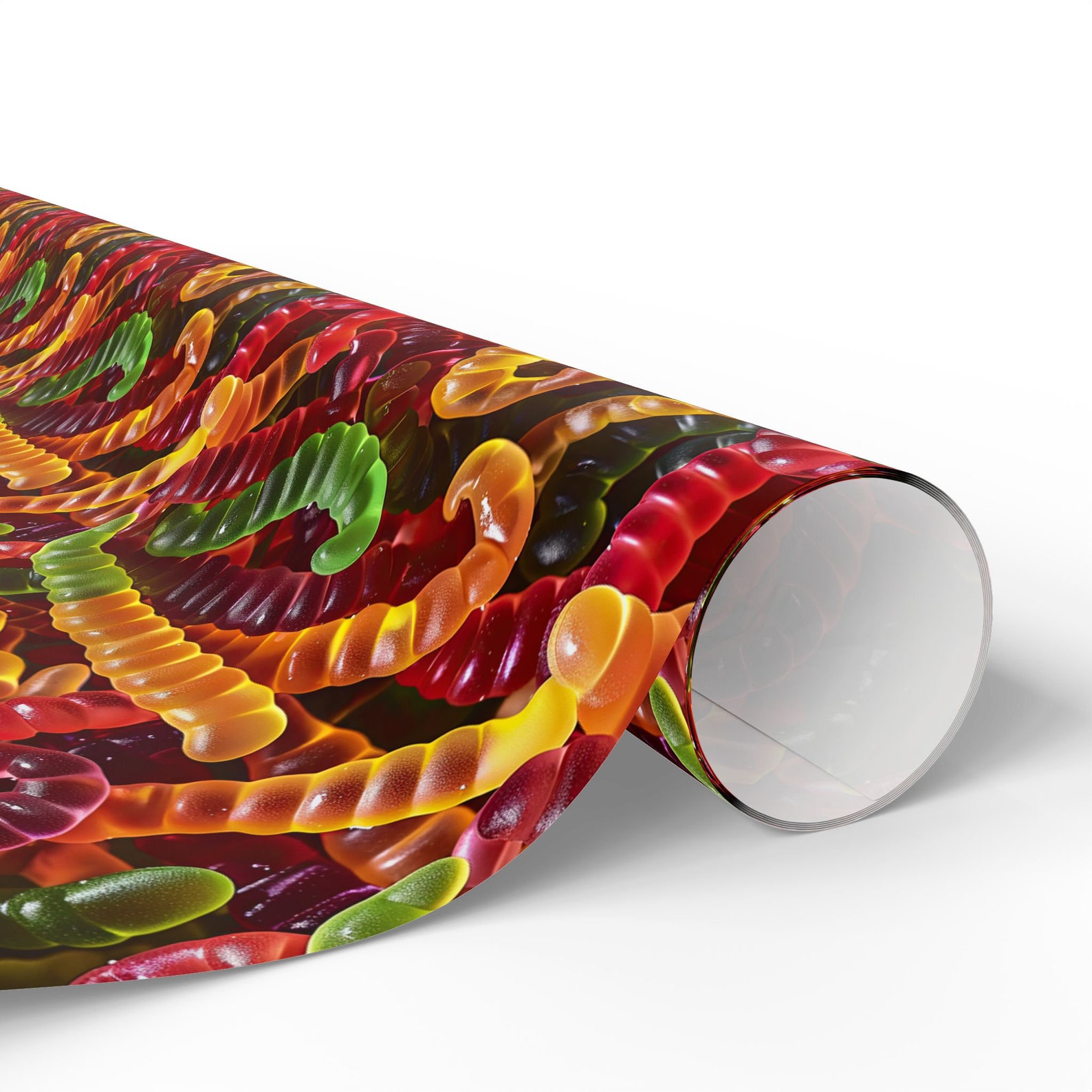 Gummy Worms Gummy Worm Gift Wrap Gummy Worm Wrapping Paper Unique Gift ...