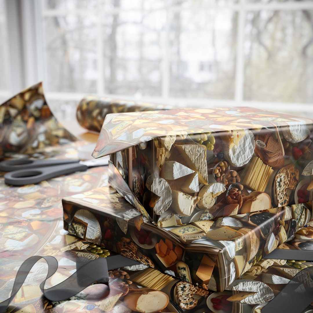 Cheese Trolley Cheese Trolley Gift Wrap Cheese Trolley Wrapping Paper ...