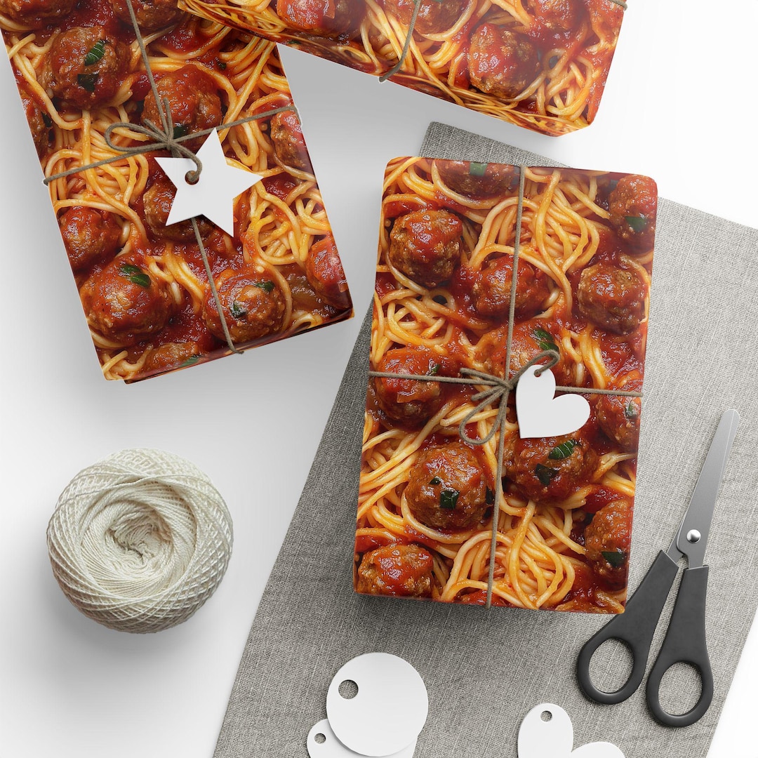 Spaghetti and Meatballs Spaghetti and Meatballs Gift Wrap Spaghetti and ...