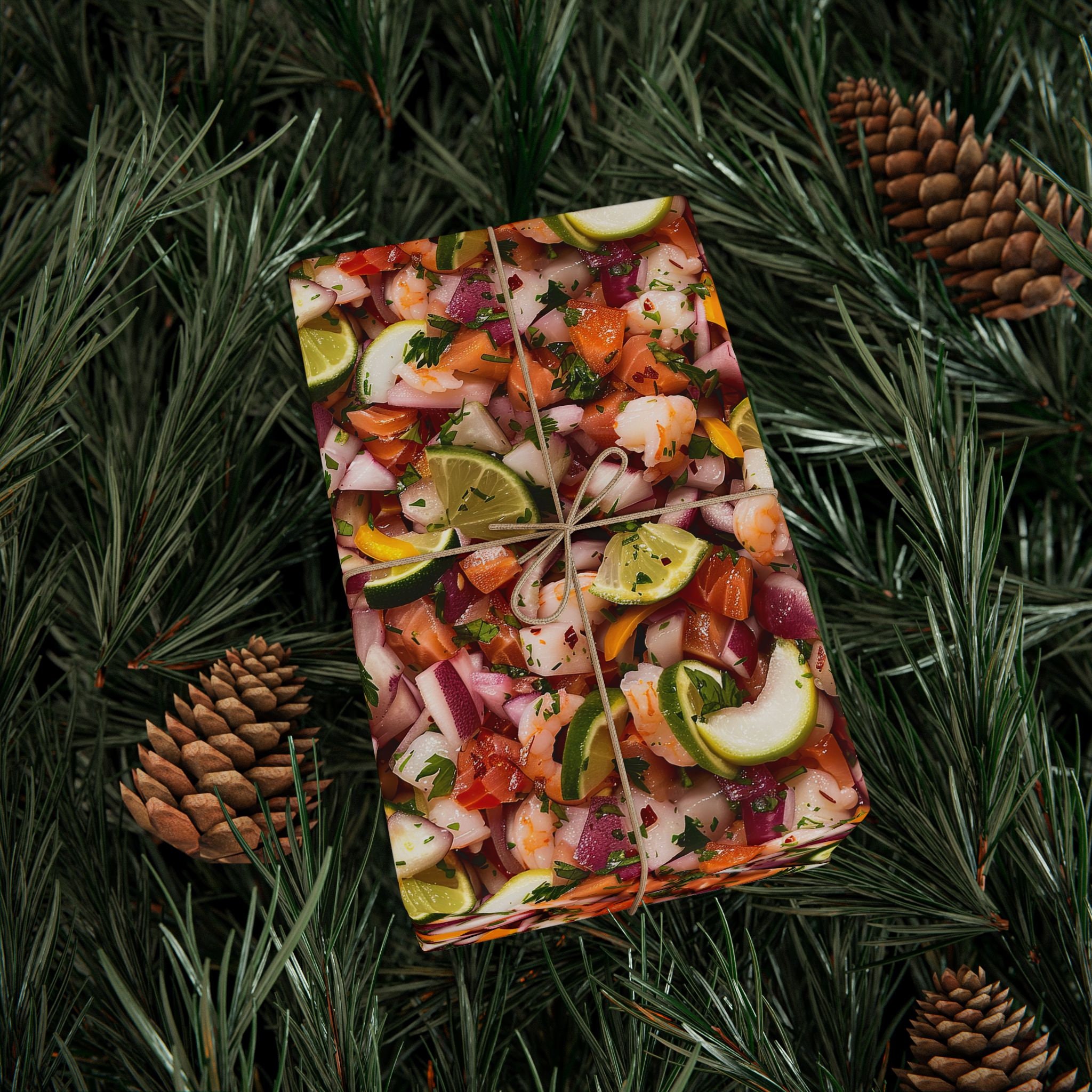 Ceviche Ceviche Gift Wrap Ceviche Wrapping Paper Seafood Seafood Gift ...