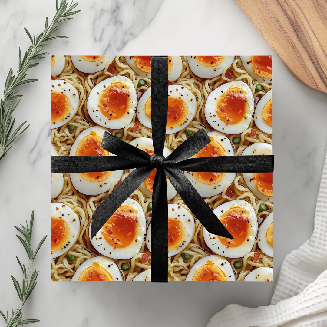 Ramen Egg Wrapping Paper: Foodie Gift Wrap - Etsy
