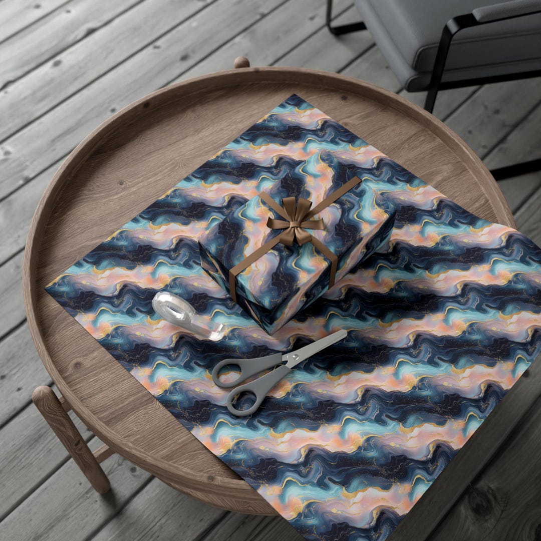 Pastel Marbled Wrapping Paper: Decorative Gift Wrap - Etsy