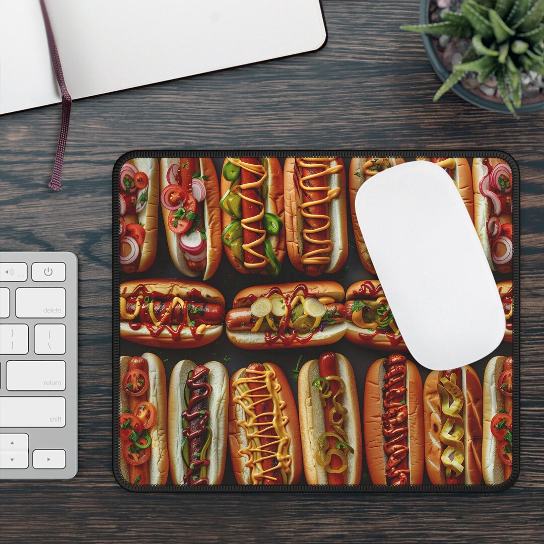 Hot Dogs Gaming Mouse Pad | 9" X 7" | Hot Dog | Gift | Desk Accessory ...