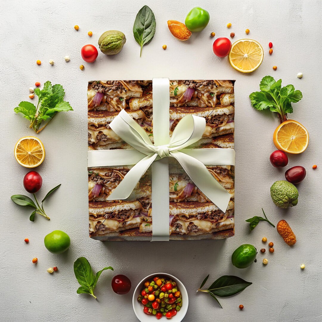 Patty Melt Wrapping Paper: Sandwich Gift Wrap - Etsy