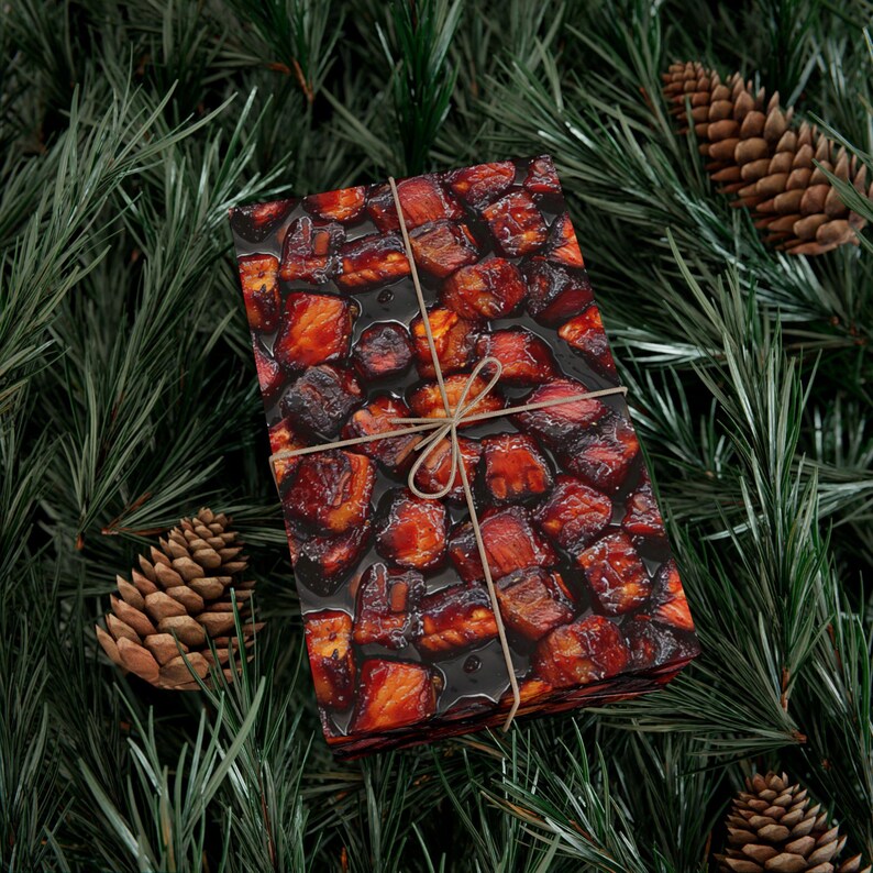Pork Belly Burnt Ends Wrapping Paper: BBQ Pork Gift Wrap - Etsy