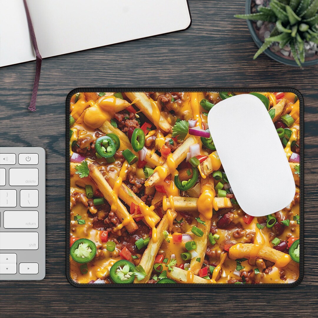 Chili Cheese Fries Gaming Mouse Pad | 9" X 7" | Fries | Gift | Desk ...