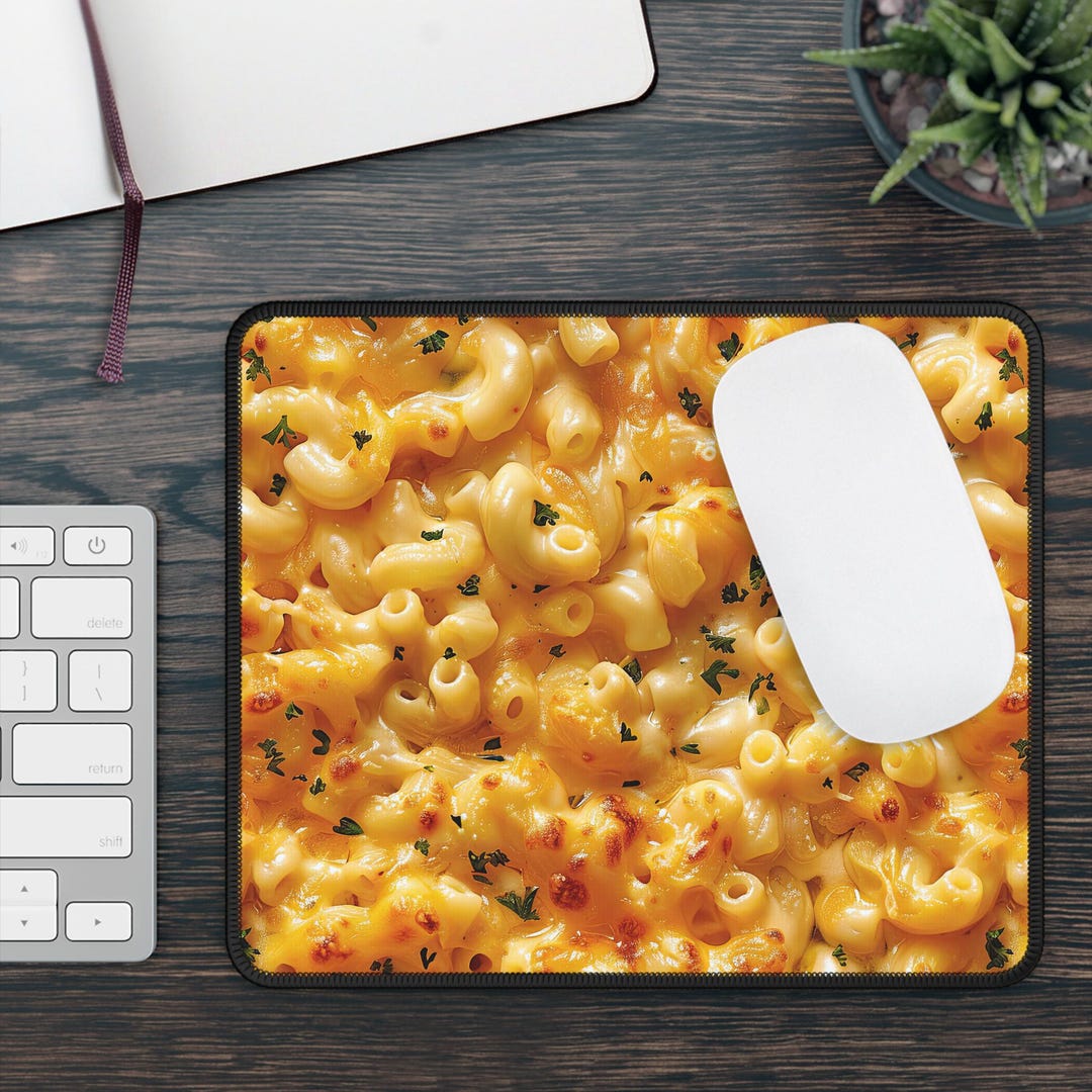Macaroni and Cheese Gaming Mouse Pad | 9" X 7" | Macaroni and Cheese ...
