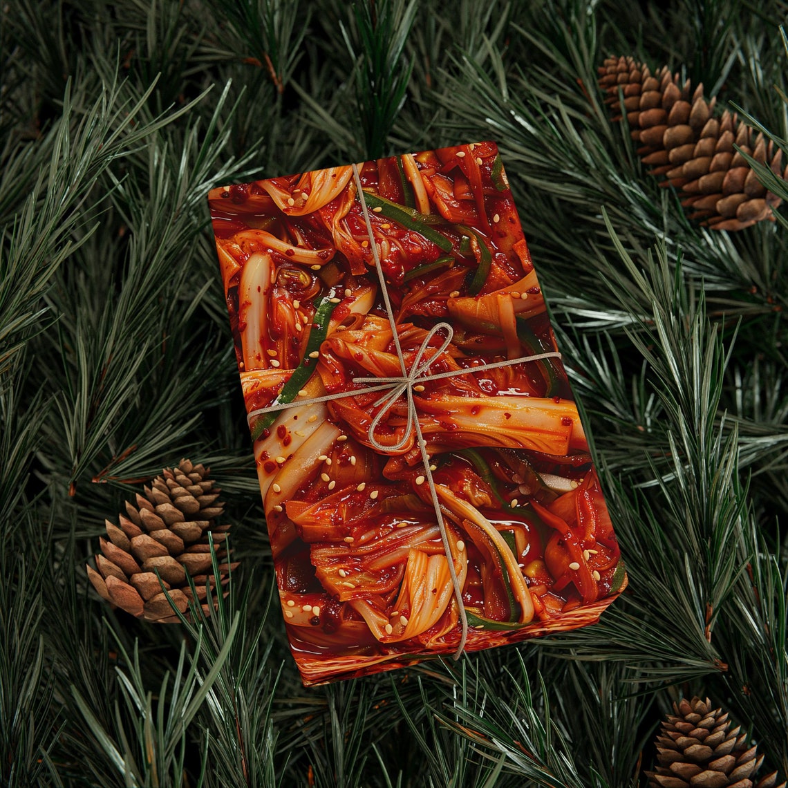 Kimchi Kimchi Gift Wrap Kimchi Wrapping Paper Korean Food Kimchi Unique ...