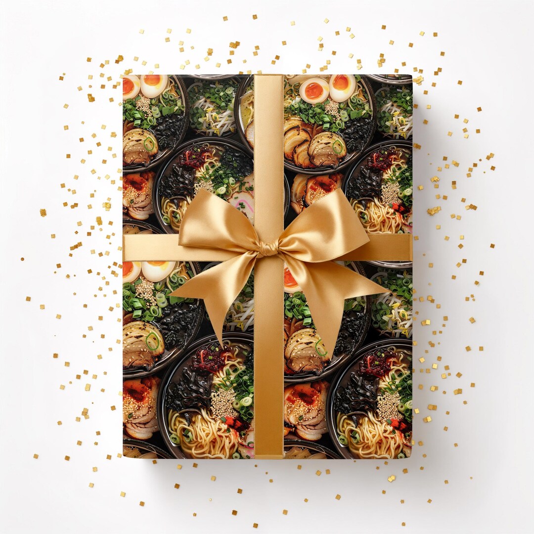 Ramen Bowl Gift Wrap: Ramen Wrapping Paper - Etsy
