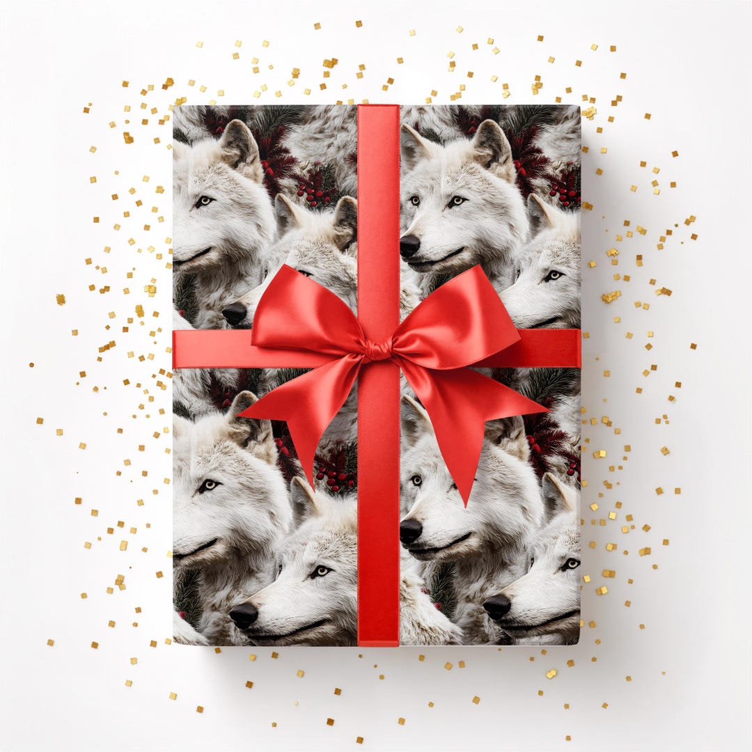 Dire Wolf Gift Wrap - Dire Wolf Wrapping Paper, Wolf Gift Wrap, Animal ...