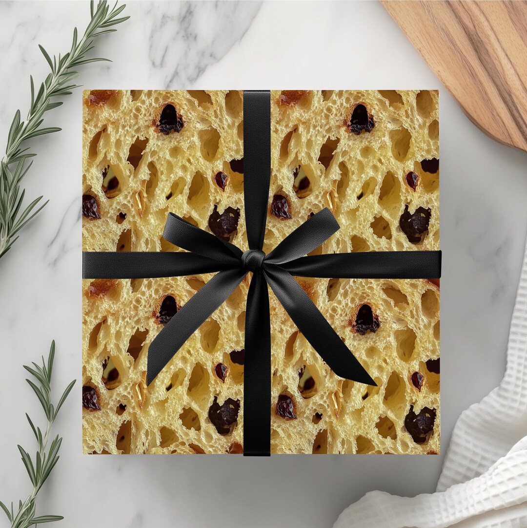 Panettone Wrapping Paper: Holiday Bread Gift Wrap - Etsy